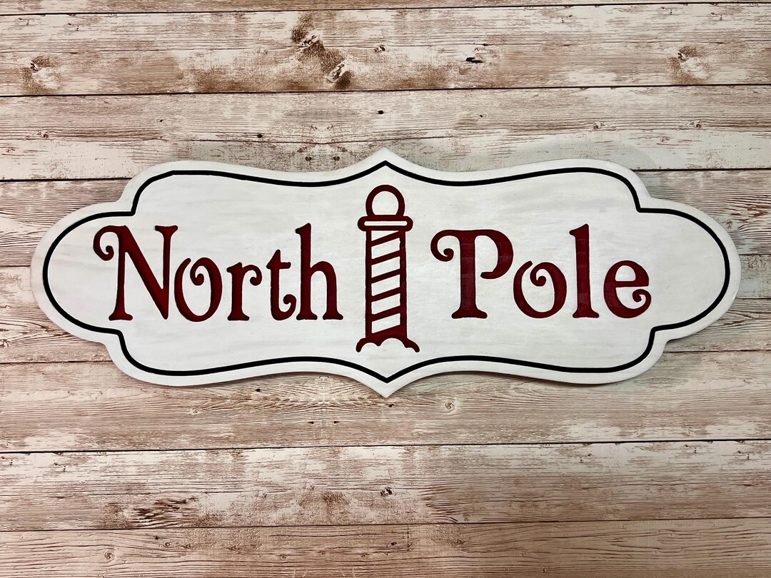North Pole, North Pole Sign, Christmas Sign, Wood Sign, Christmas Decor ...