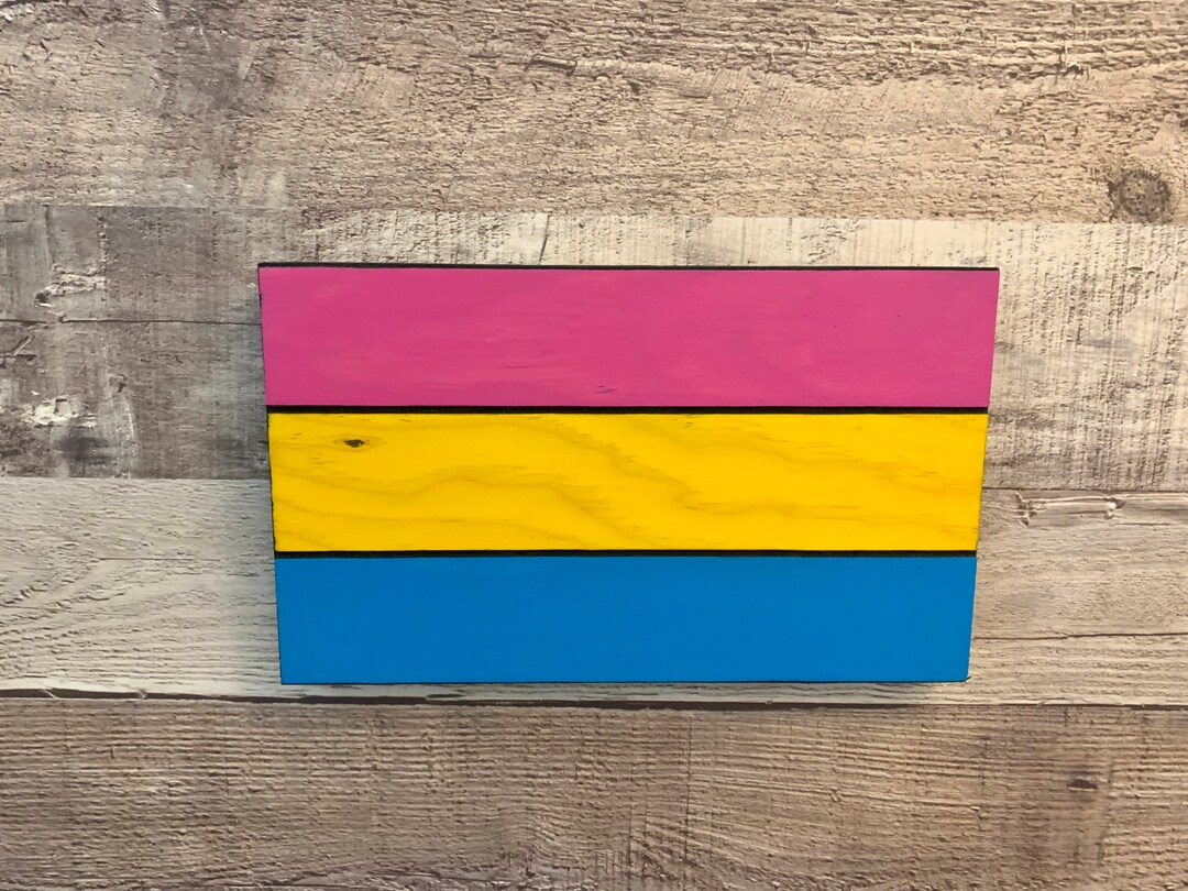 Pansexual Pride Flag, Wood Pride Flag, Pan Pride, Pansexual Decor, Wood ...