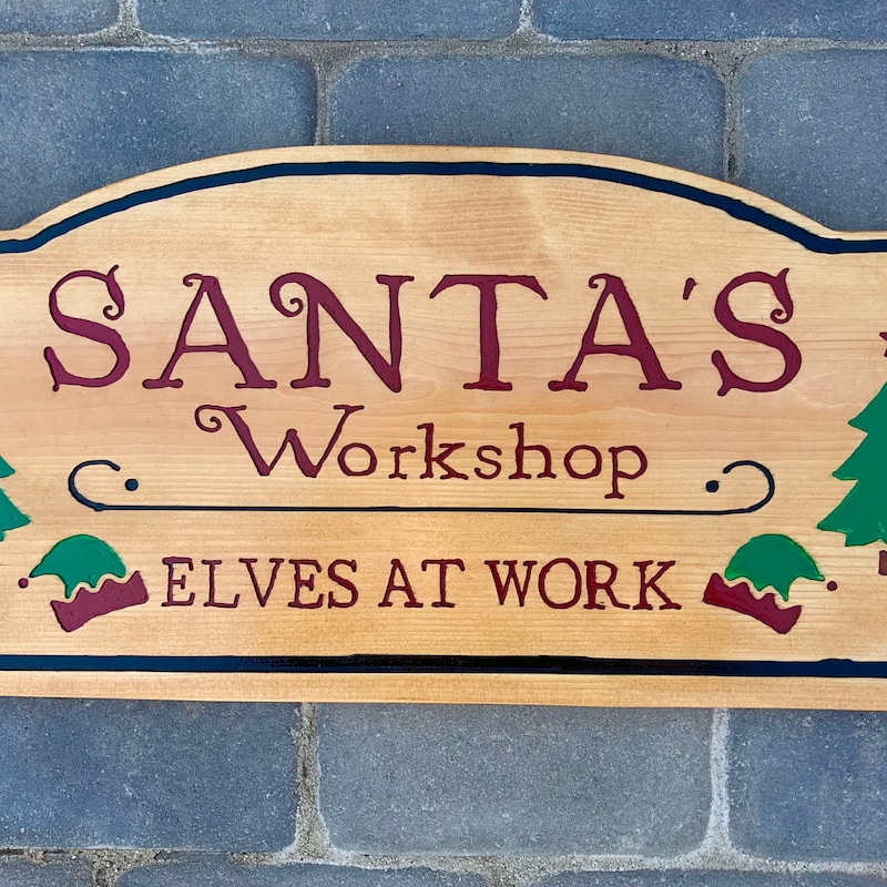 Elves at Work Sign - Etsy