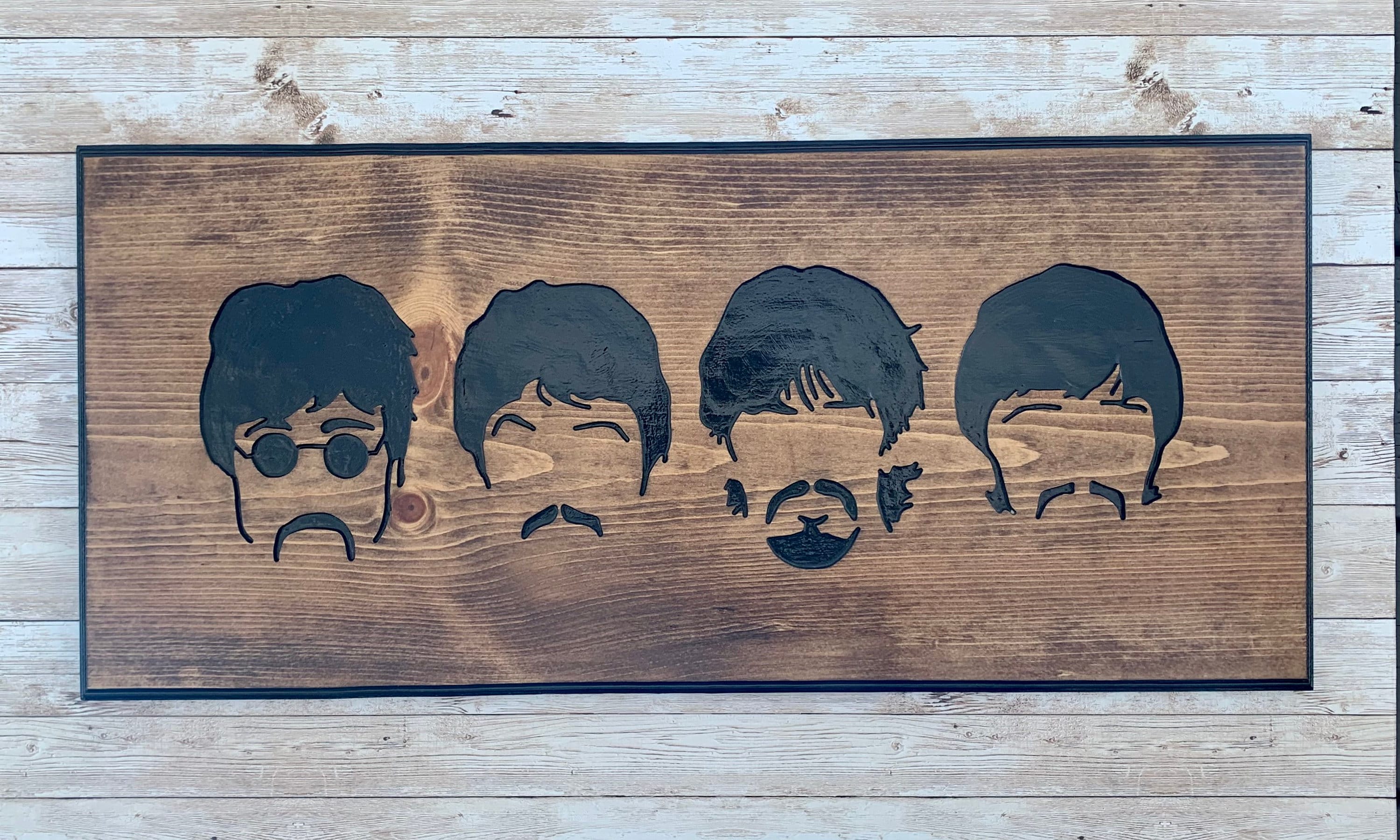 The Beatles Carved Wood Sign Music Lover Gift Music Decor | Etsy