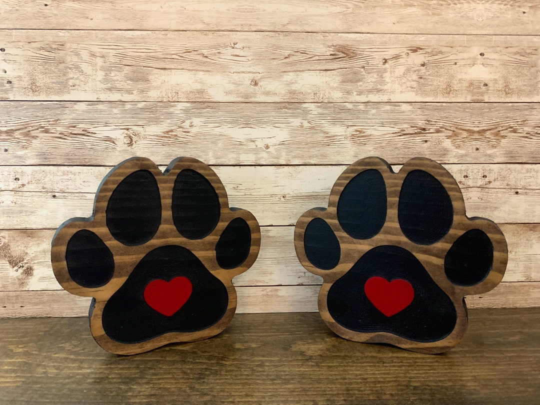 Carved Wood Dog Paws, Dog Paw Decor, Dog Lovers Gift, Dog Decor, Carved ...