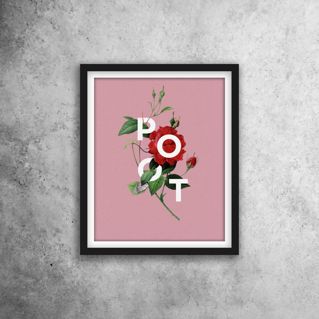 Floral Poot Digital Print - Etsy