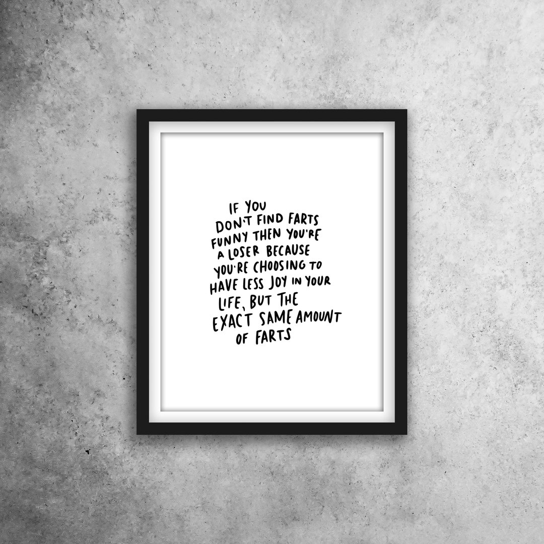 Funny Farts Bathroom Art Quote Digital Download - Etsy