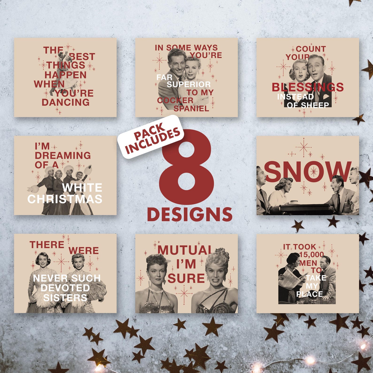 White Christmas Vintage Postcards Digital Downloads - Etsy