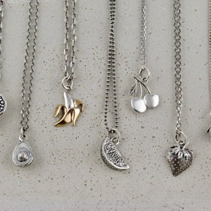 Silver Cherry Necklace | Sterling Cherry Pendant | Silver Cherry ...