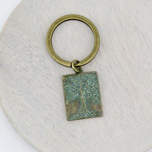 Tree of Life Keyring | Rustic Tree Keychain | Nature Keyring | Tree of ...