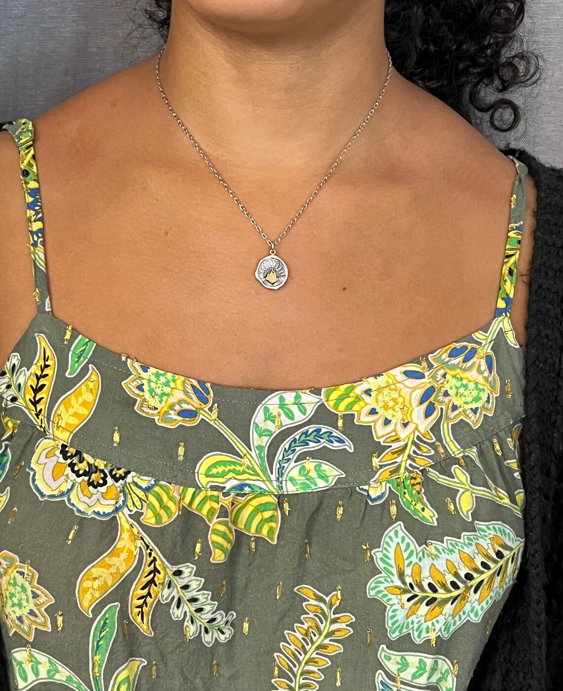Sterling Flame Pendant | Silver Fire Necklace | Two Tone Flames Pendant ...