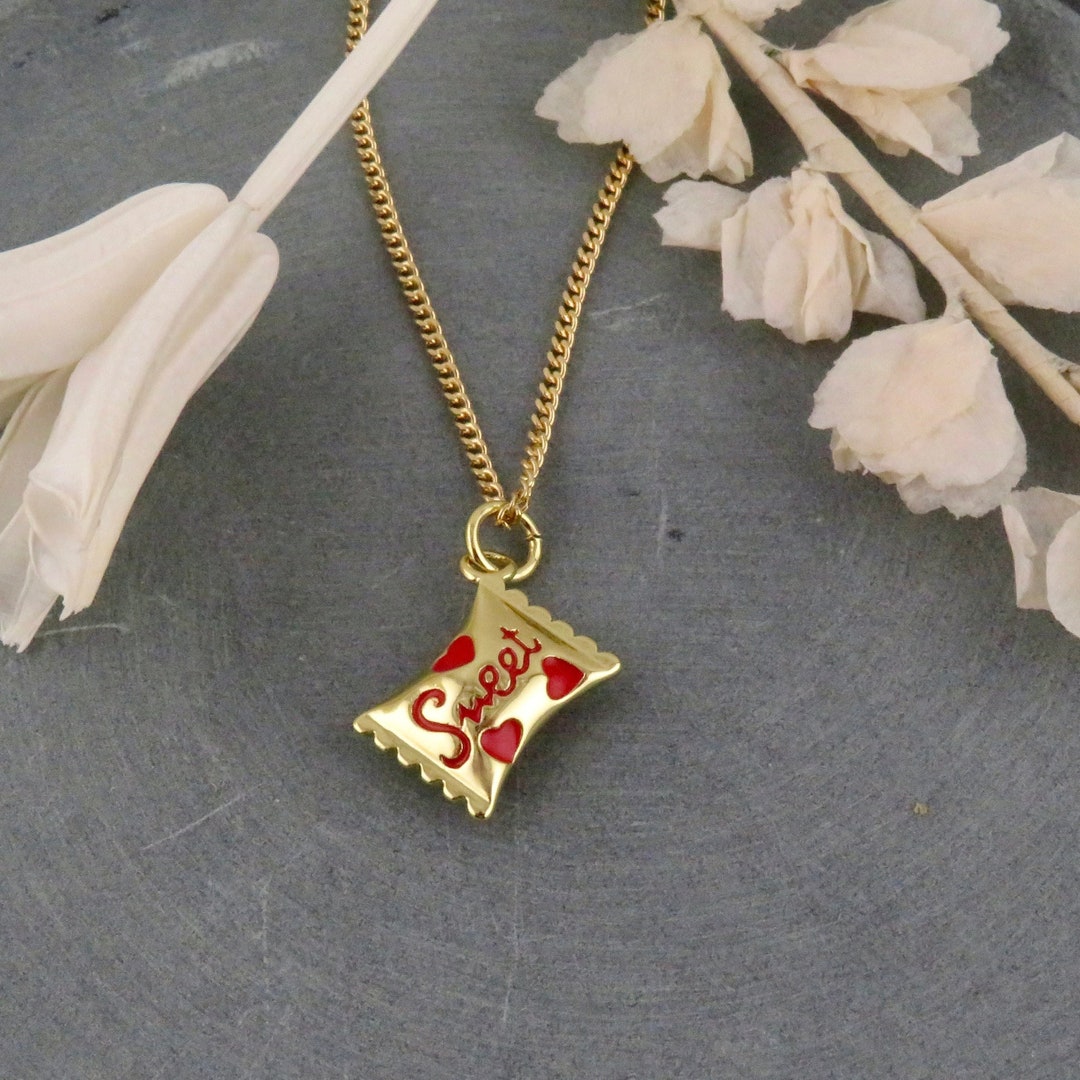 Gold Sweet Candy Necklace | Candy Necklace | Gold Sweets Necklace ...