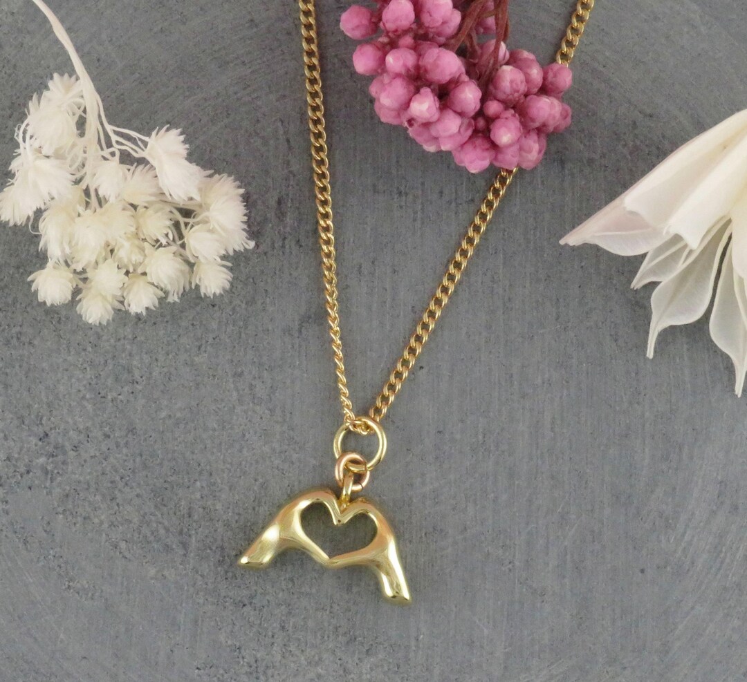 Gold Heart Hands Necklace | Hands Making Heart | Heart Hands Charm ...