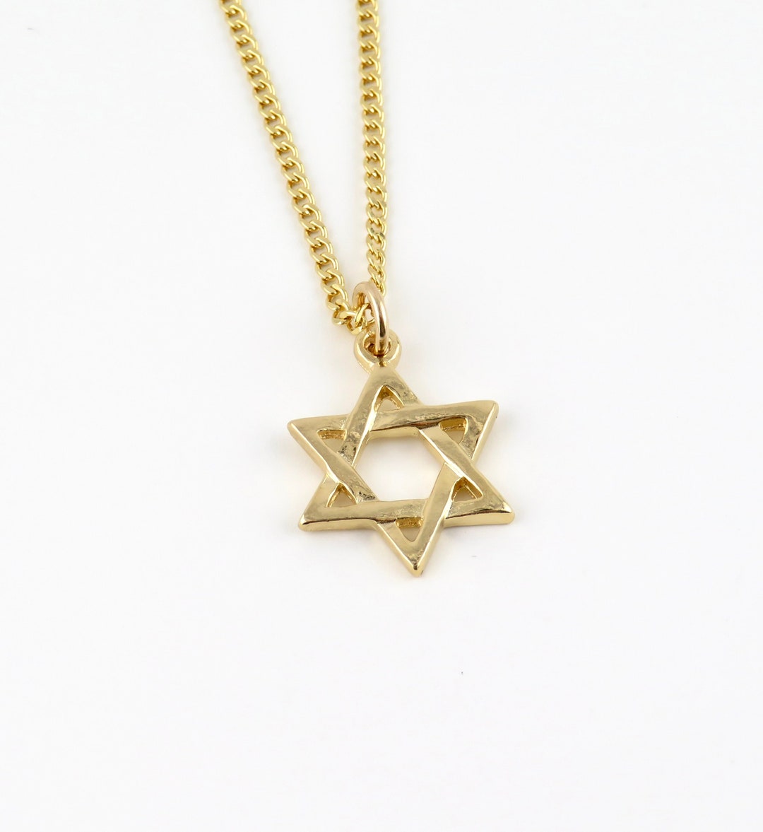Gold Jewish Star Necklace | Gold Star of David Necklace | Gold Filled ...