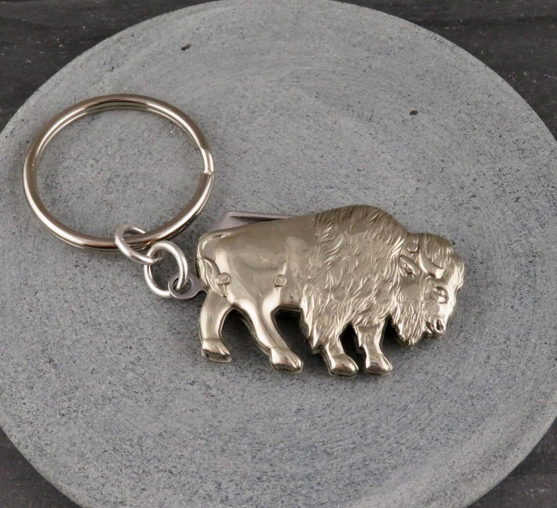 Buffalo Knife Keyring | Mini Knife Keychain | Cute Buffalo Gift ...