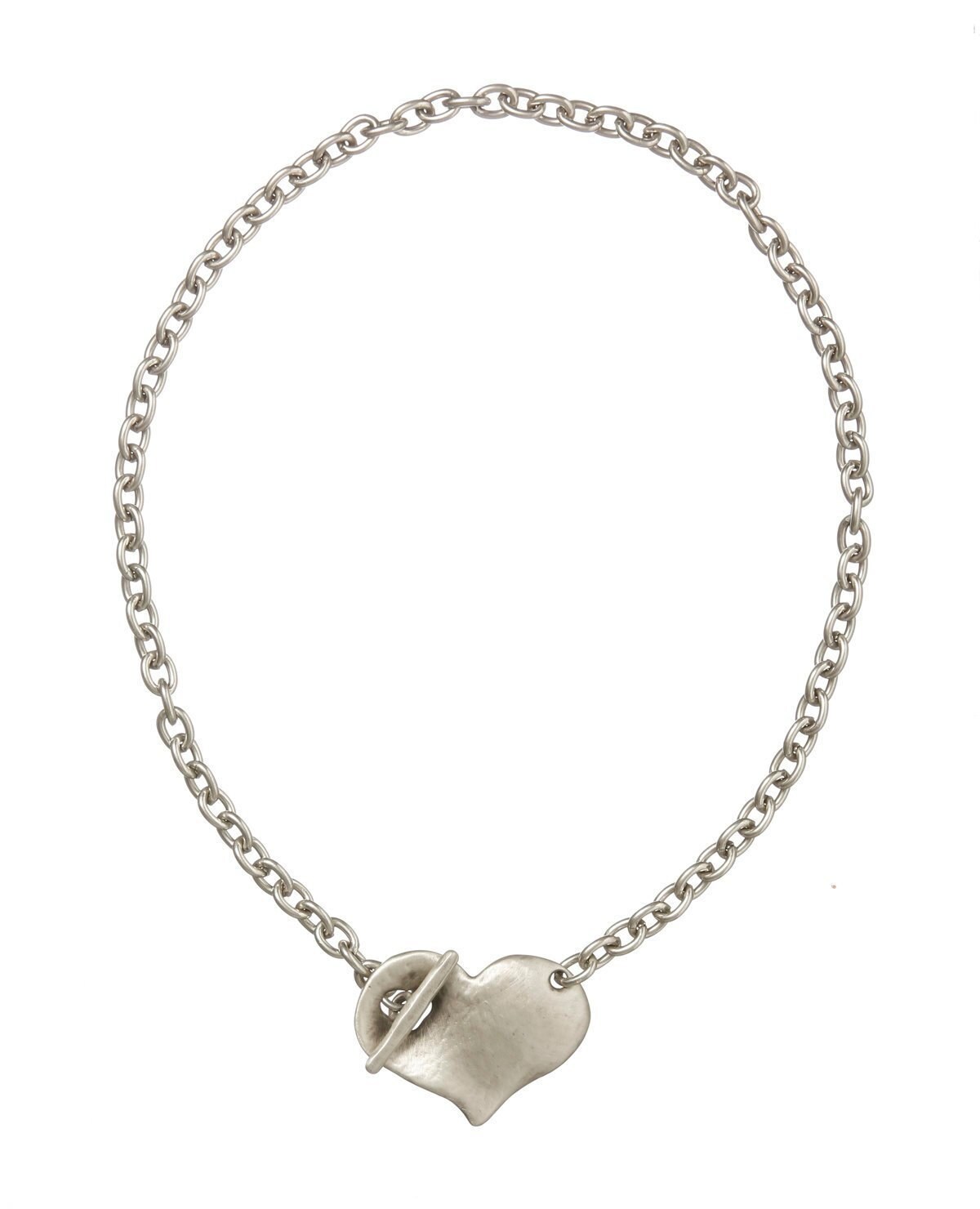 Hammered Silver Heart Necklace Chunky Heart Necklace | Etsy