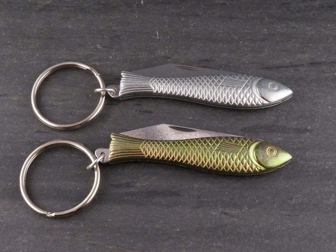Fish Pocketknife Keychain | Fish Themed Gift | Unique Fish Pocketknife ...