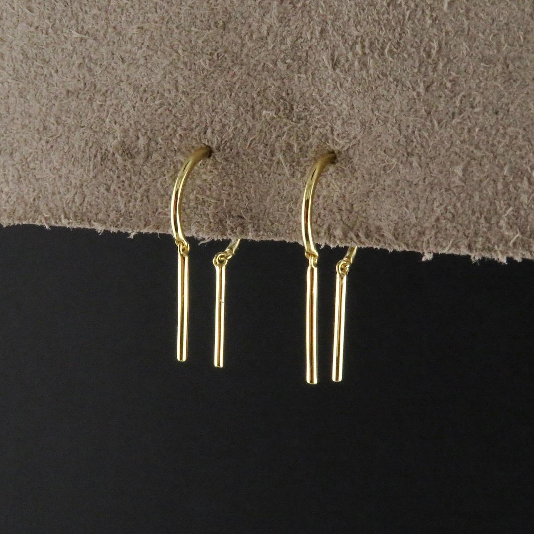 Gold Simple Threaders | Gold Dancing Threaders | Minimal Gold Earrings ...