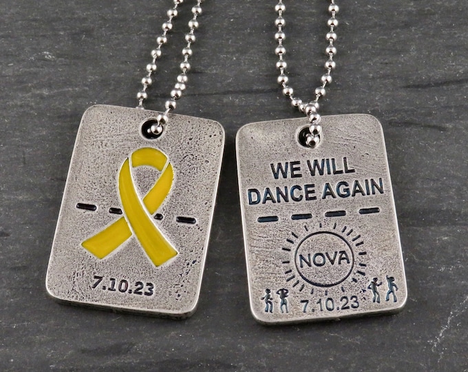 We Will Dance Again Necklace | Nova Music Festival Dog Tag | Israel ...
