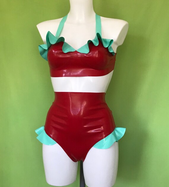 Latex Frill Set Custom Available Black Baby Pink Green - Etsy