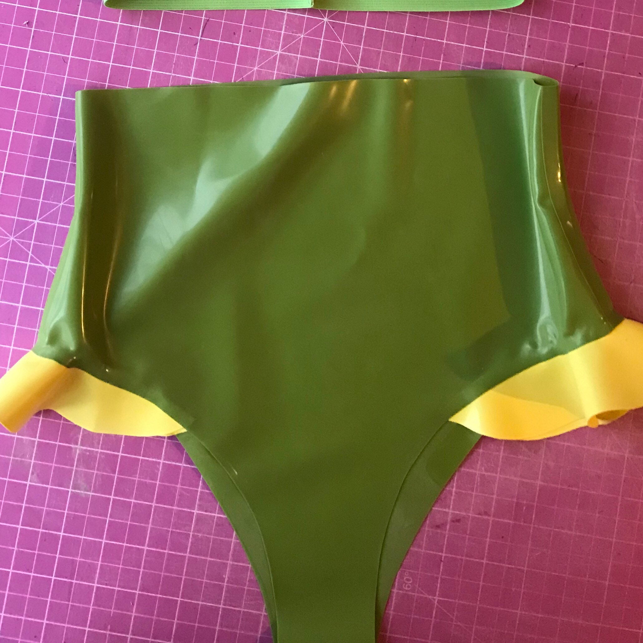Latex Frill Set Custom Available Black Baby Pink Green - Etsy UK