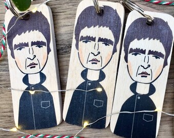 Liam Gallagher Character Wooden Keyring | Etsy