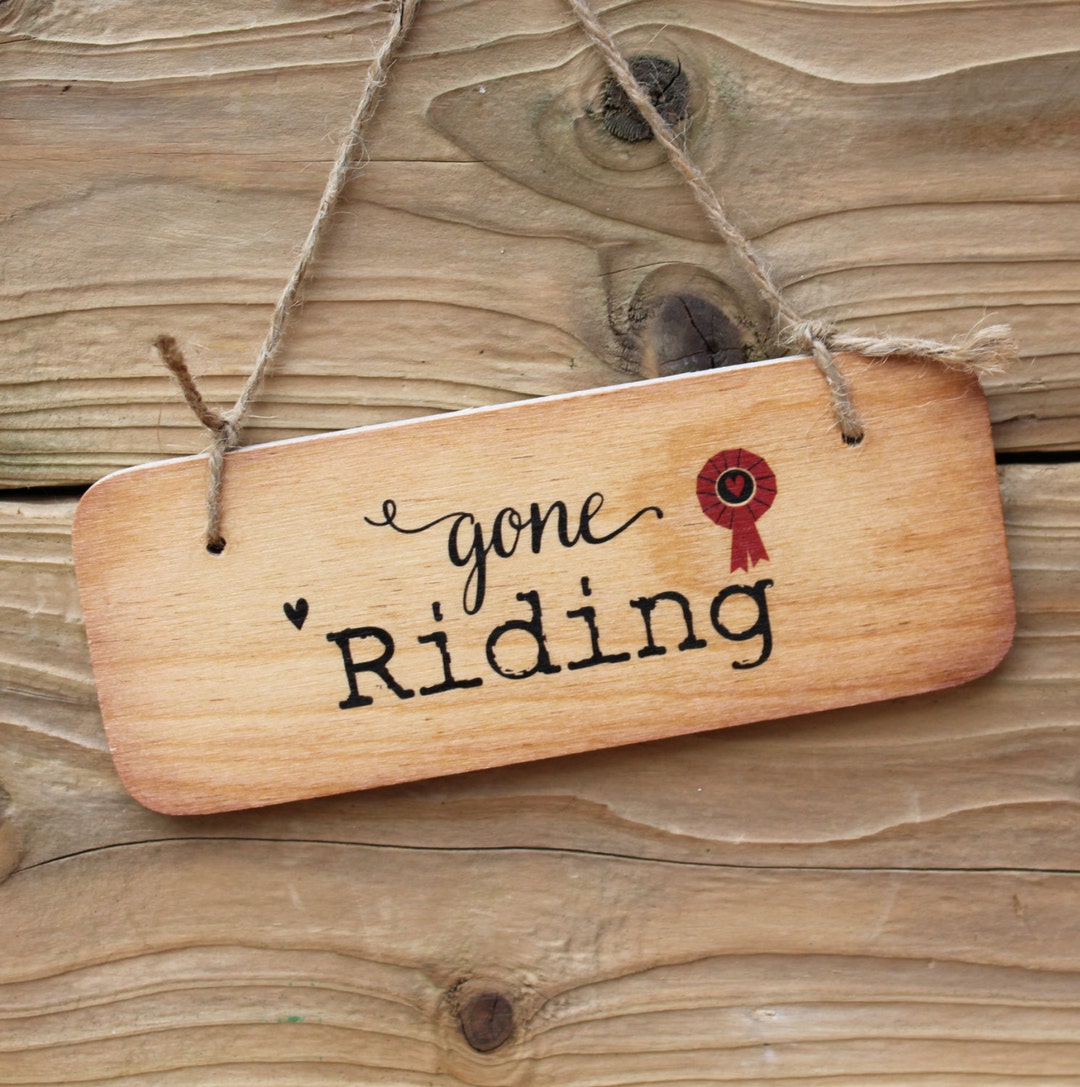 Gone Riding Rustic Wooden Sign - Etsy