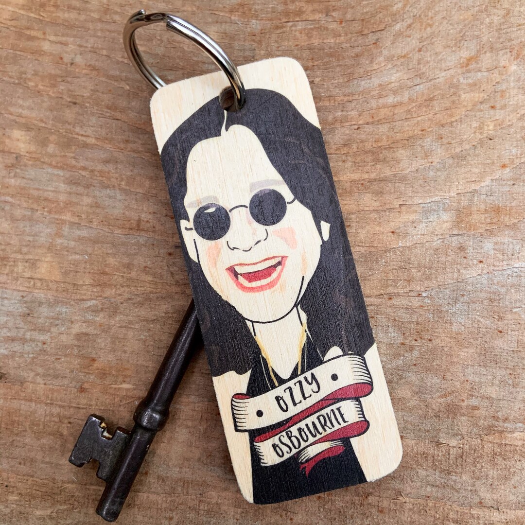 Ozzy Osbourne Character Wooden Keyring - Etsy
