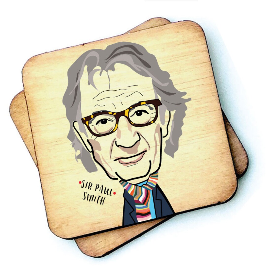 Paul Smith Character Wooden Coaster - Etsy UK