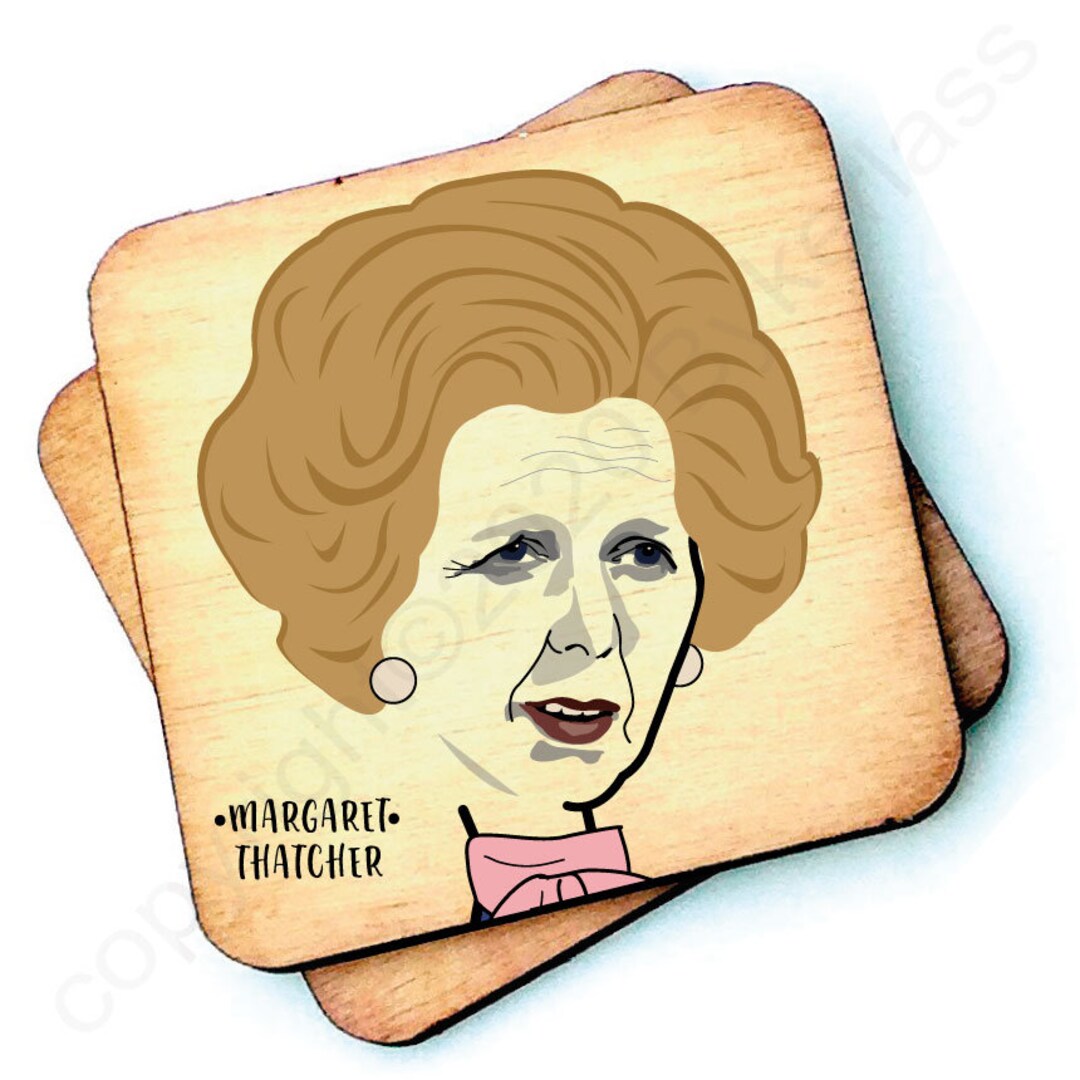Margaret Thatcher Character Wooden Coaster - Etsy