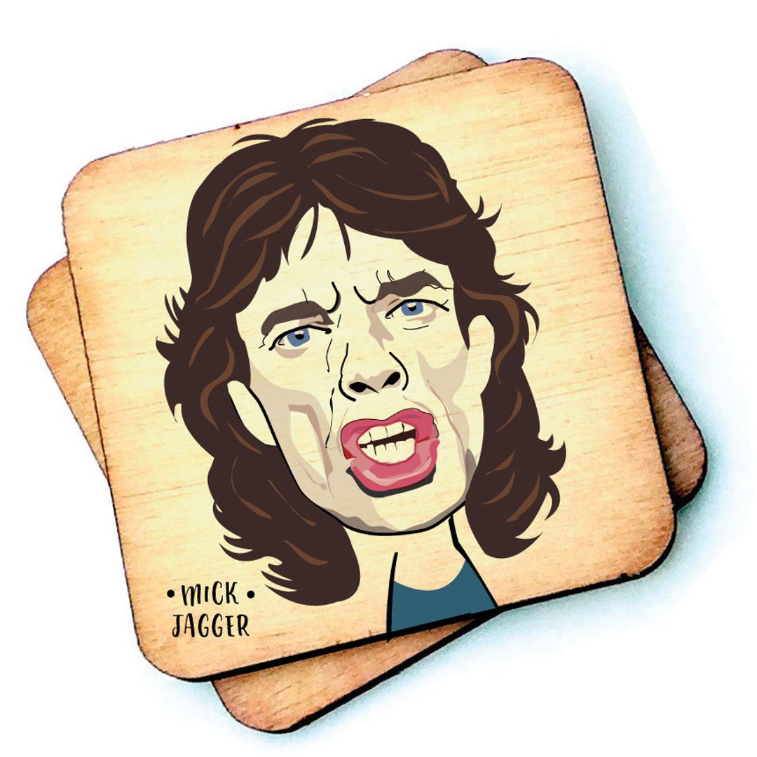 Mick Jagger Character Wooden Coaster - Etsy