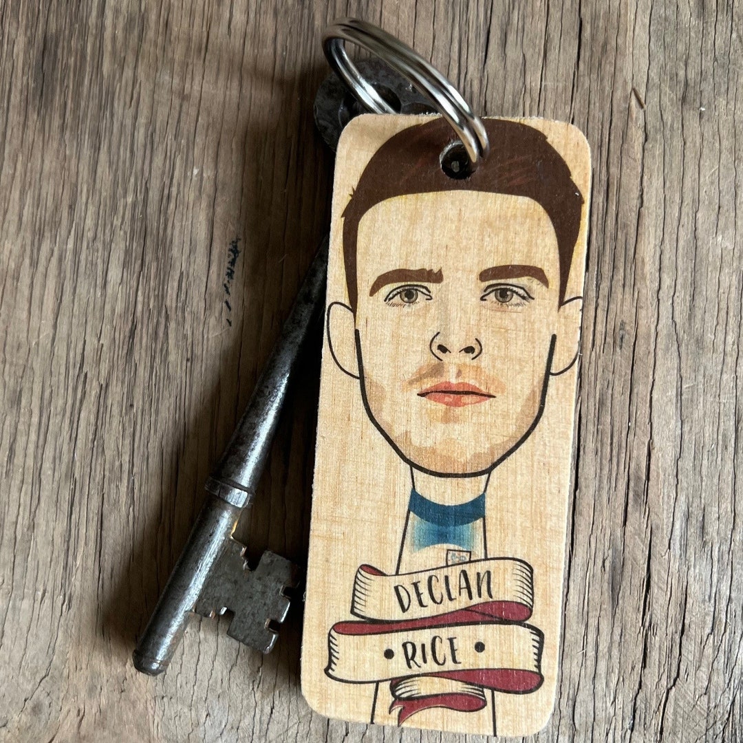 Declan Rice Character Wooden Keyring - Etsy
