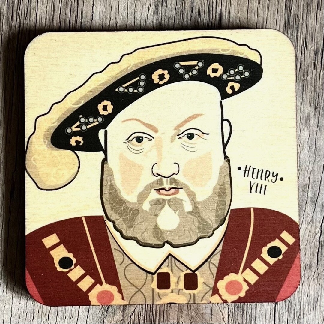 King Henry VIII Character Wooden Coaster - Etsy