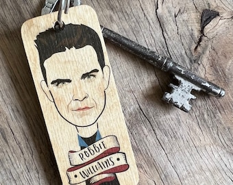 Liam Gallagher Character Wooden Keyring - Etsy