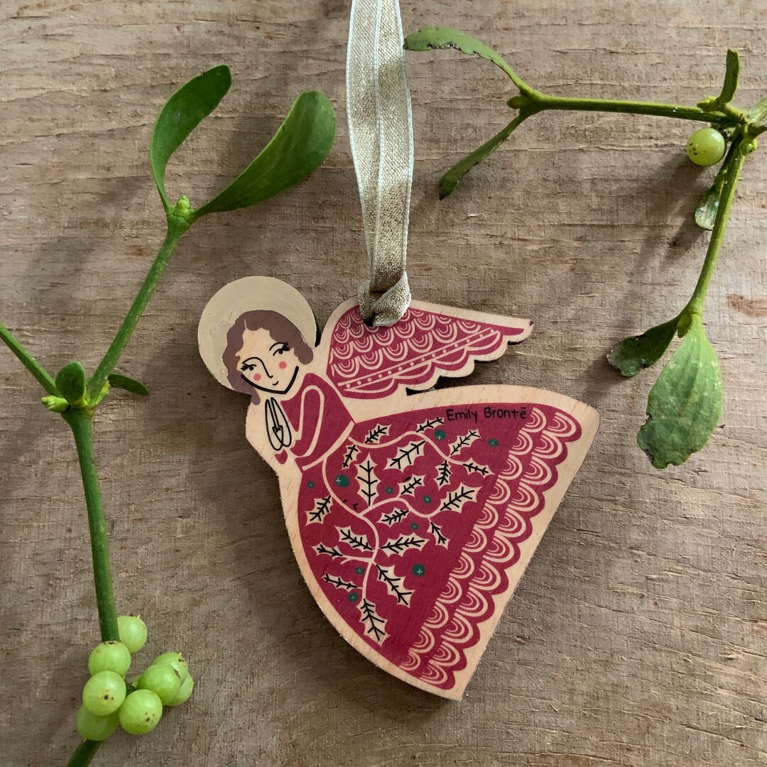 Emily Bronte Christmas Ornament Bronte ANGEL Bauble dark Pink Angel ...