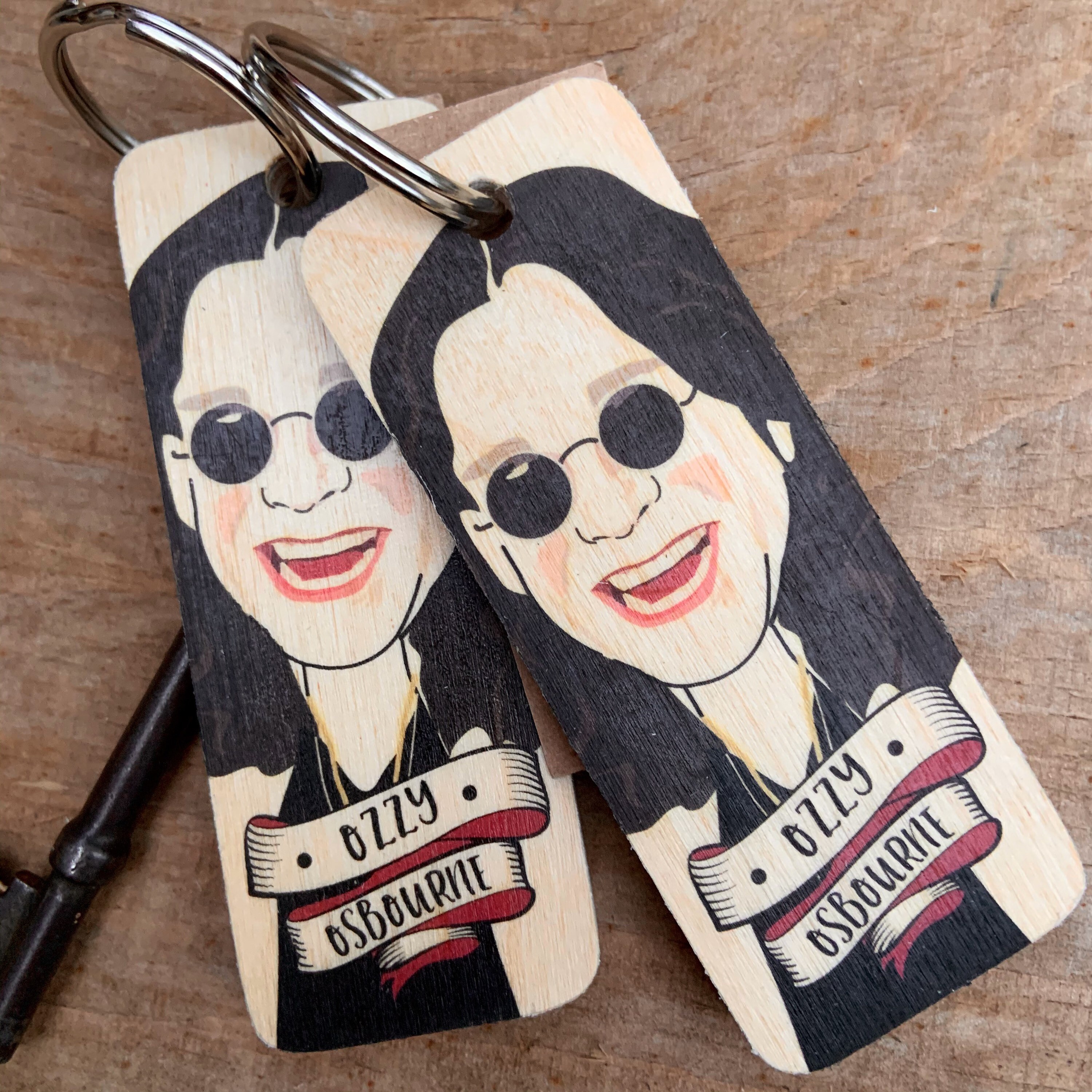 Ozzy Osbourne Character Wooden Keyring - Etsy