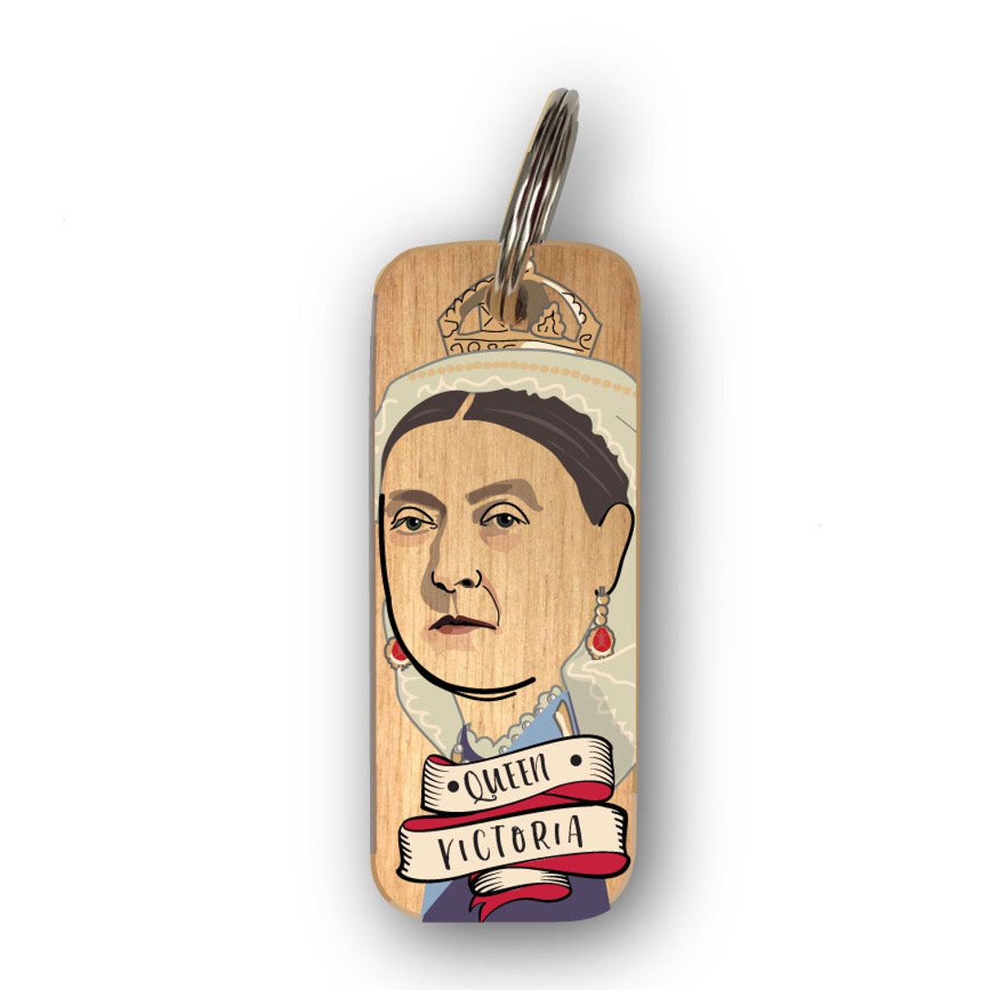 Queen Victoria Character Wooden Keyring - Etsy