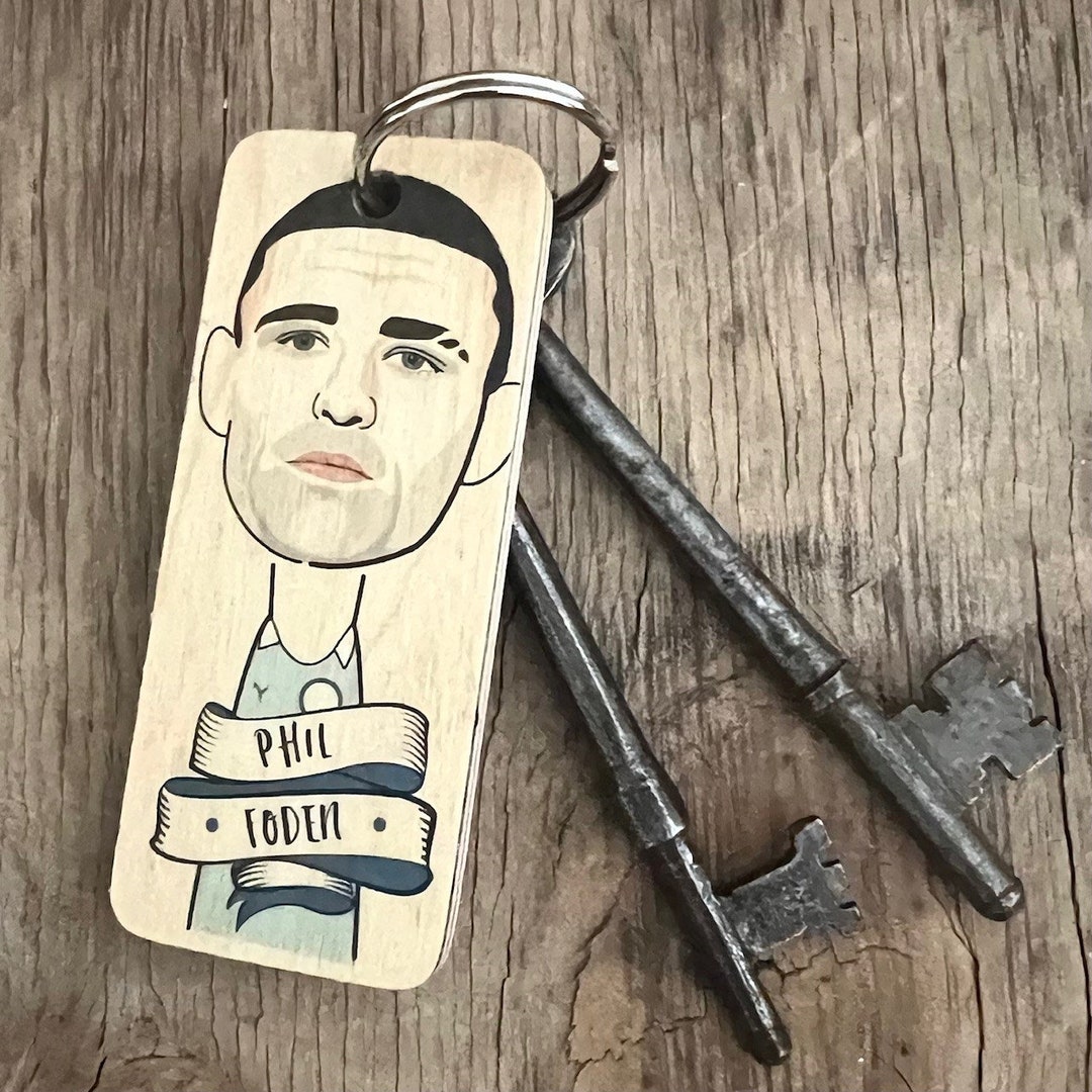 Phil Foden Character Wooden Keyring - Etsy UK