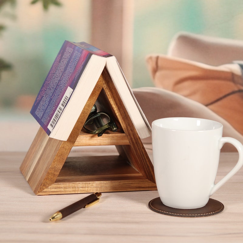 Wood Book Triangle Stand - Etsy