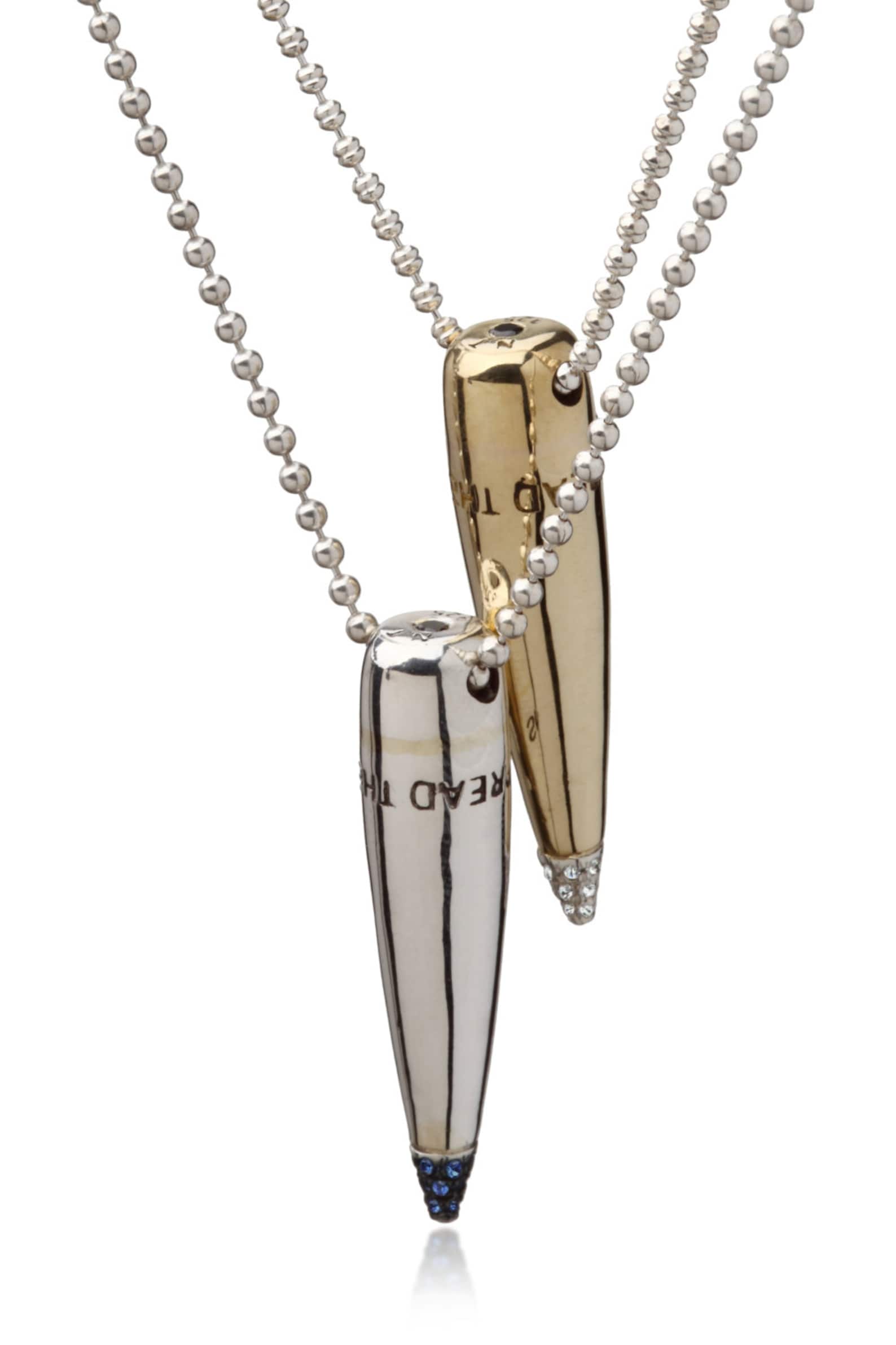 Bullet Necklace Silver Bullet Bullet Pendant Peace Jewelry - Etsy