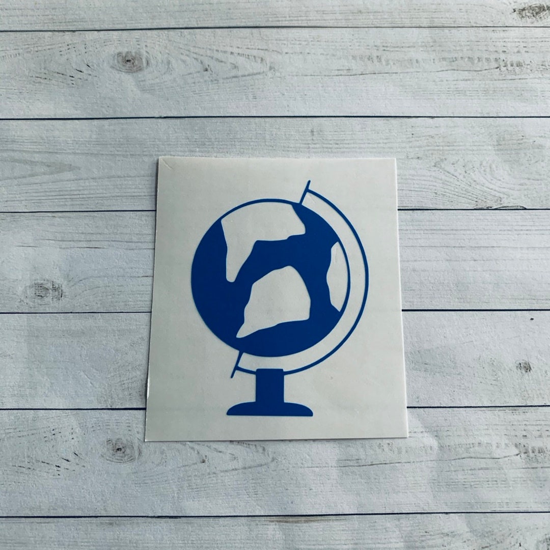 Globe Decal | Globe Vinyl Decal | Globe Sticker | Earth Decal | Earth ...