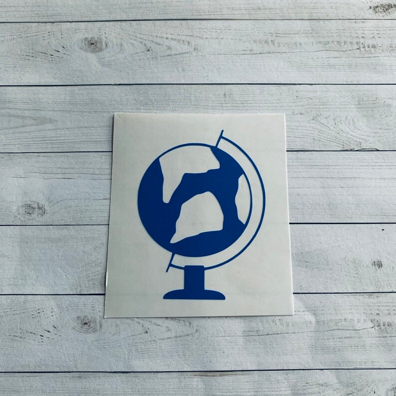 Globe Decal Globe Vinyl Decal Globe Sticker Earth Decal - Etsy