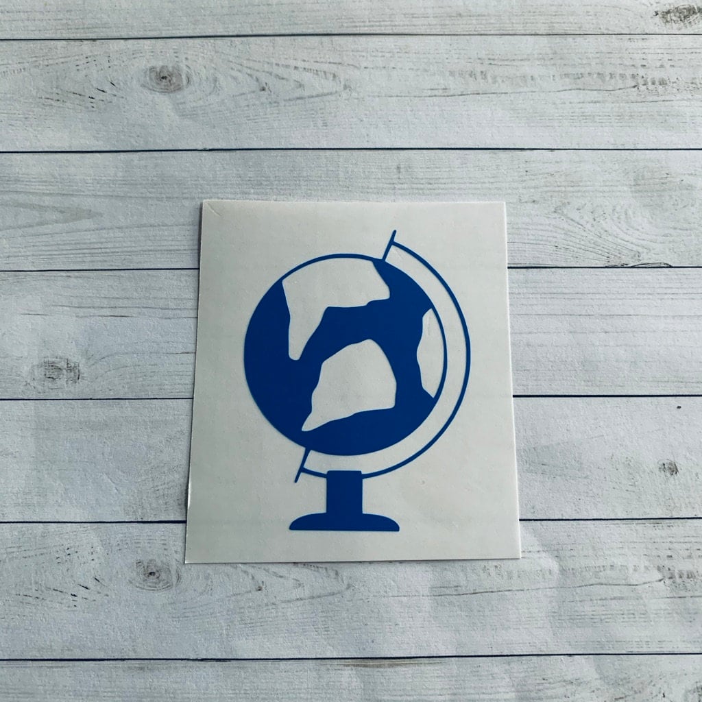 Globe Decal Globe Vinyl Decal Globe Sticker Earth Decal | Etsy