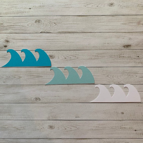Wave Confetti Set Wave Confetti Wave Cut Out Wave | Etsy