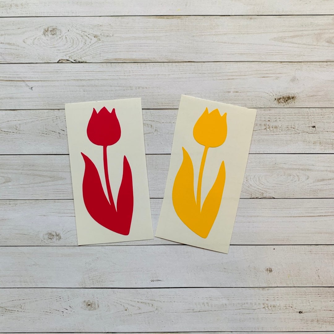 Tulip Decal | Tulip Sticker | Tulip Vinyl Decal | Spring Decal | Flower ...