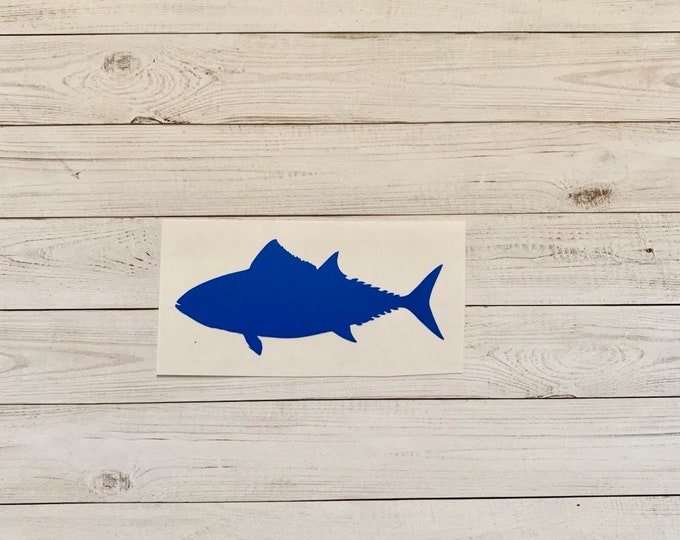 Tuna Fish Decal | Tuna Sticker | Tuna Vinyl Decal | Seafood Sticker ...