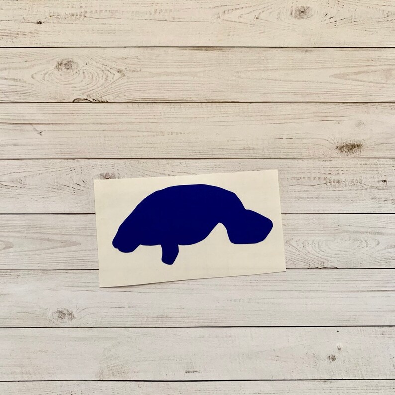 Manatee Decal Manatee Vinyl Decal Manatee Sticker Animal - Etsy