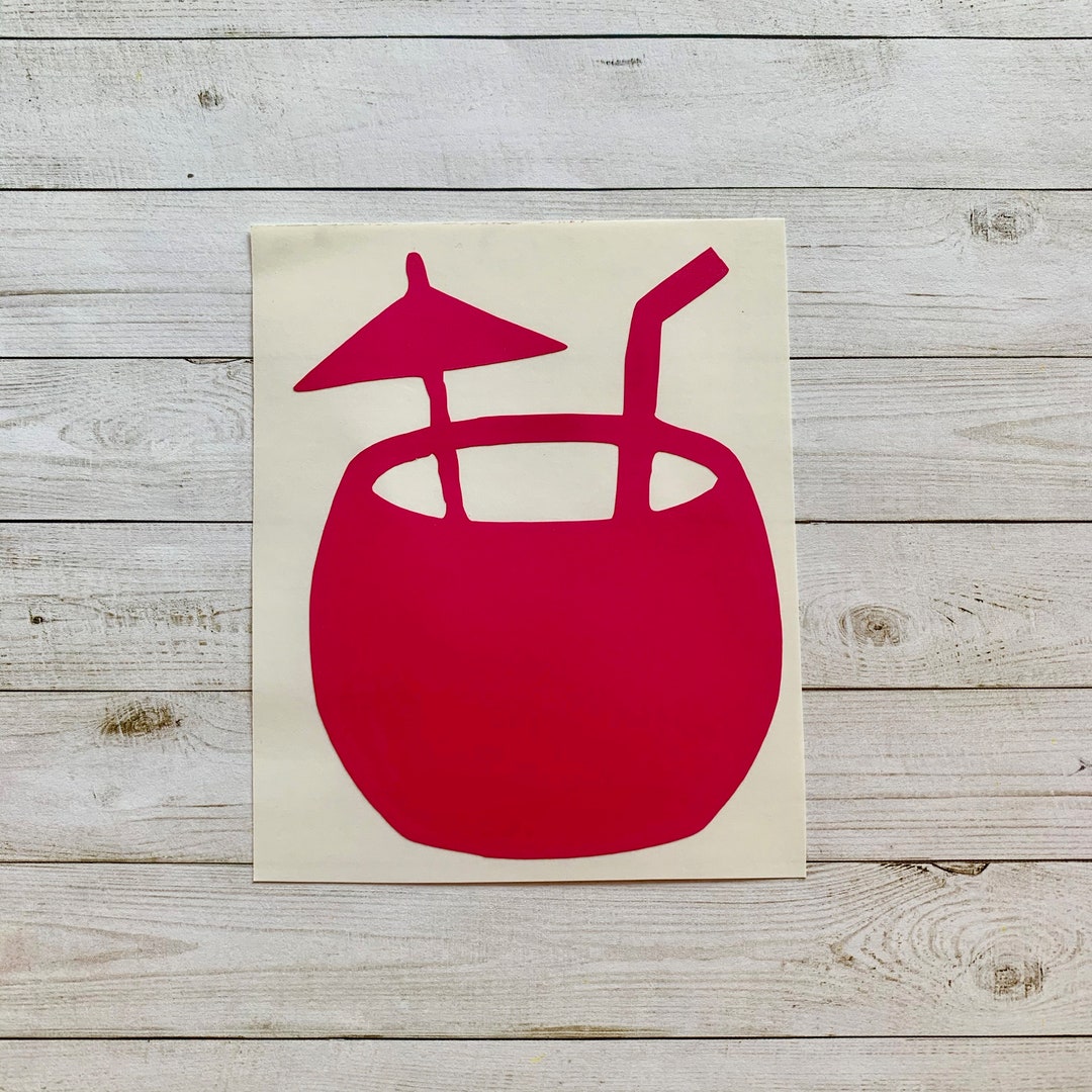 Tropical Cocktail Decal | Cocktail Decal | Cocktail Sticker | Tropical ...