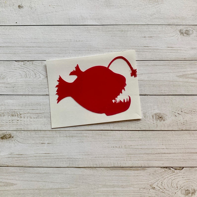Anglerfish Decal | Anglerfish Fish Vinyl Decal | Anglerfish Fish ...