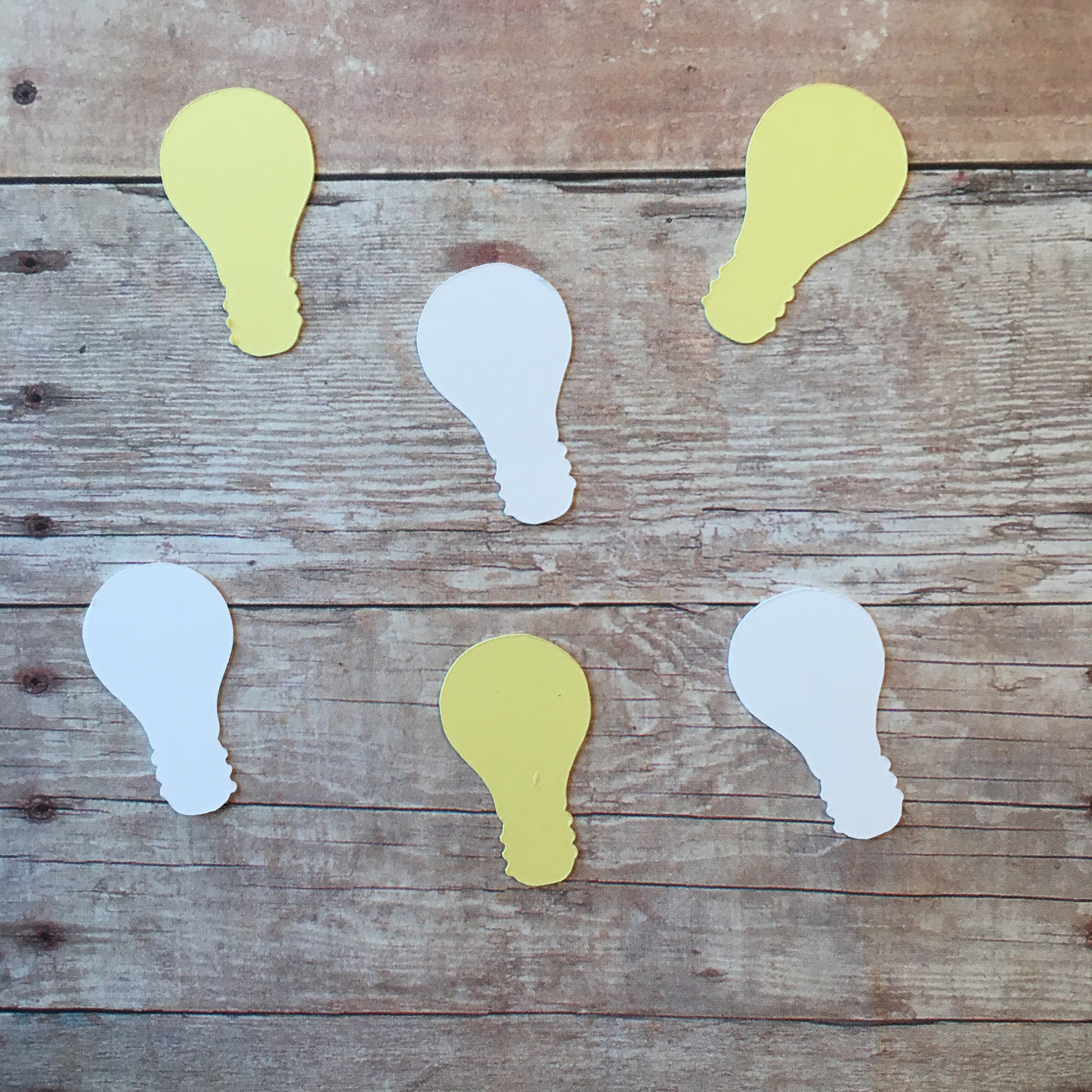 Light Bulb Confetti Light Bulb Cut Out Light Bulb - Etsy