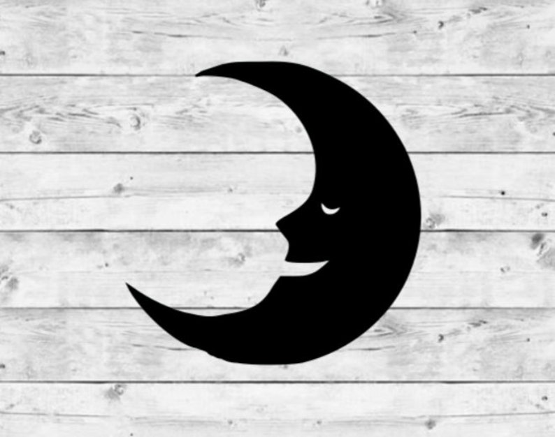 Man in the Moon Decal Moon Decal Moon Sticker Goodnight - Etsy