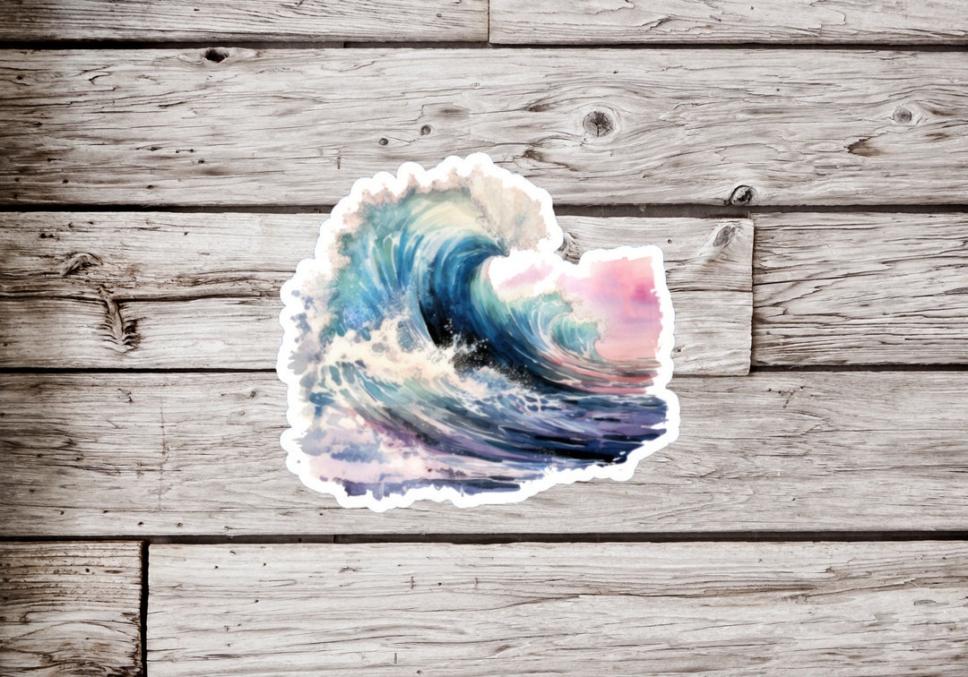Wave Sticker, Ocean Wave Sticker, Ocean Sticker, Surf Sticker ...