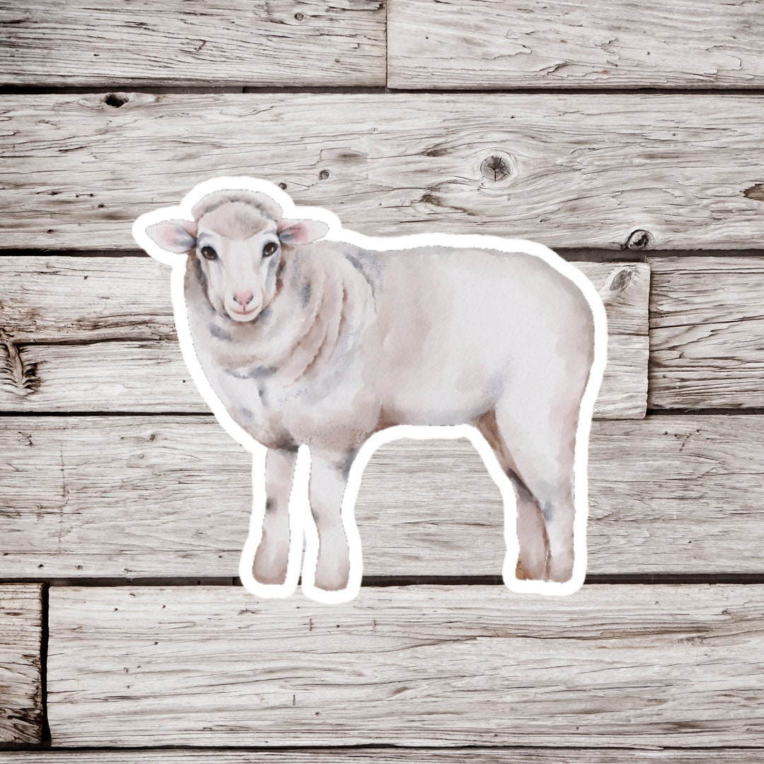 Sheep Sticker, Lamb Sticker, Animal Sticker, Waterproof Sticker, Farm ...