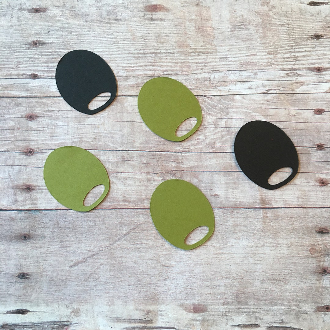 Olive Confetti | Olive Cut Outs | Olive Die Cuts | Olive Decoration ...